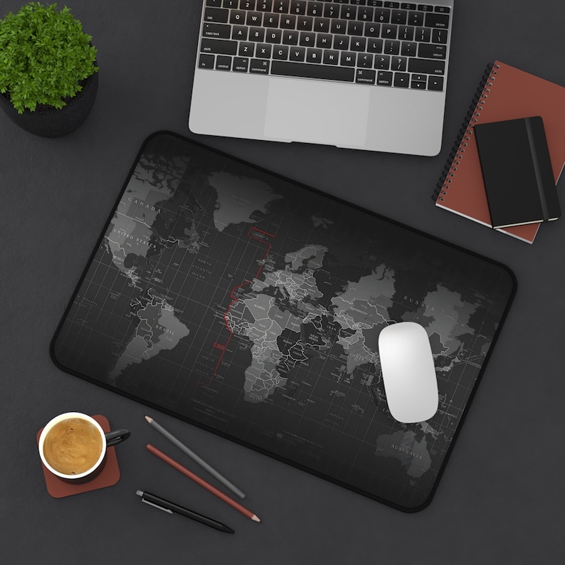 World Map Desk Mat 3 Different Sizes Desk Mat - Etsy