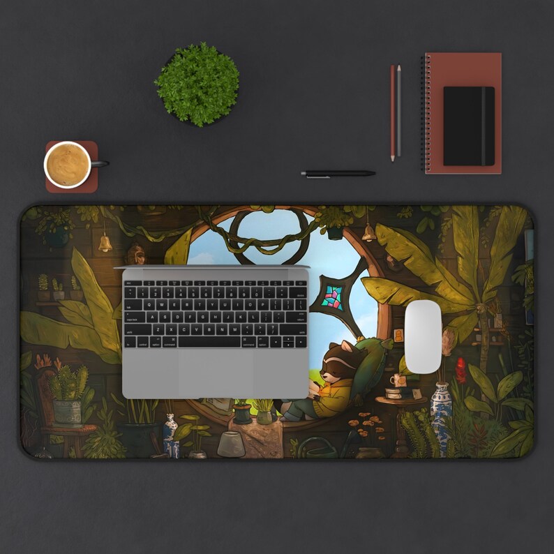 Raccoon Desk Mat | 3 Different Sizes Desk Mat - Etsy