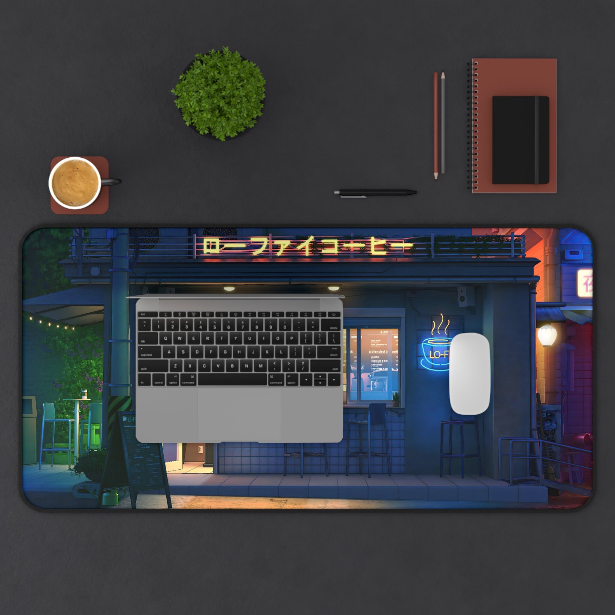 Japan Coffee Shop 3 Different Sizes Desk Mat Gift Desk Mat - Etsy