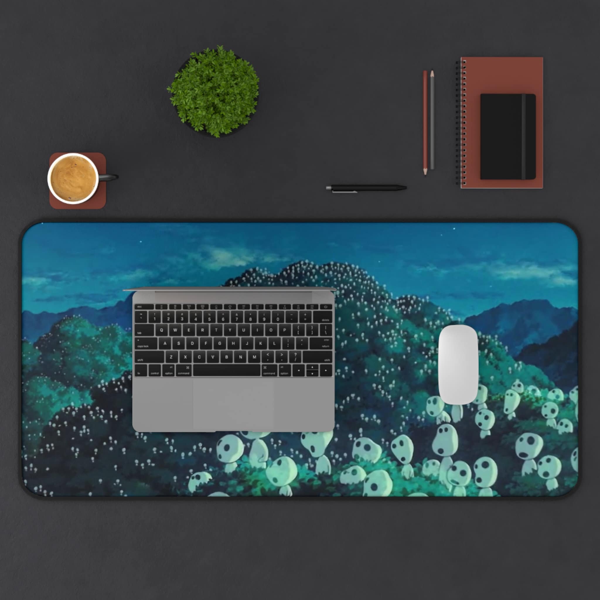 Kodama Desk Mat Anime Desk Mat Gift Desk Mat 3 Different Sizes Desk Mat ...