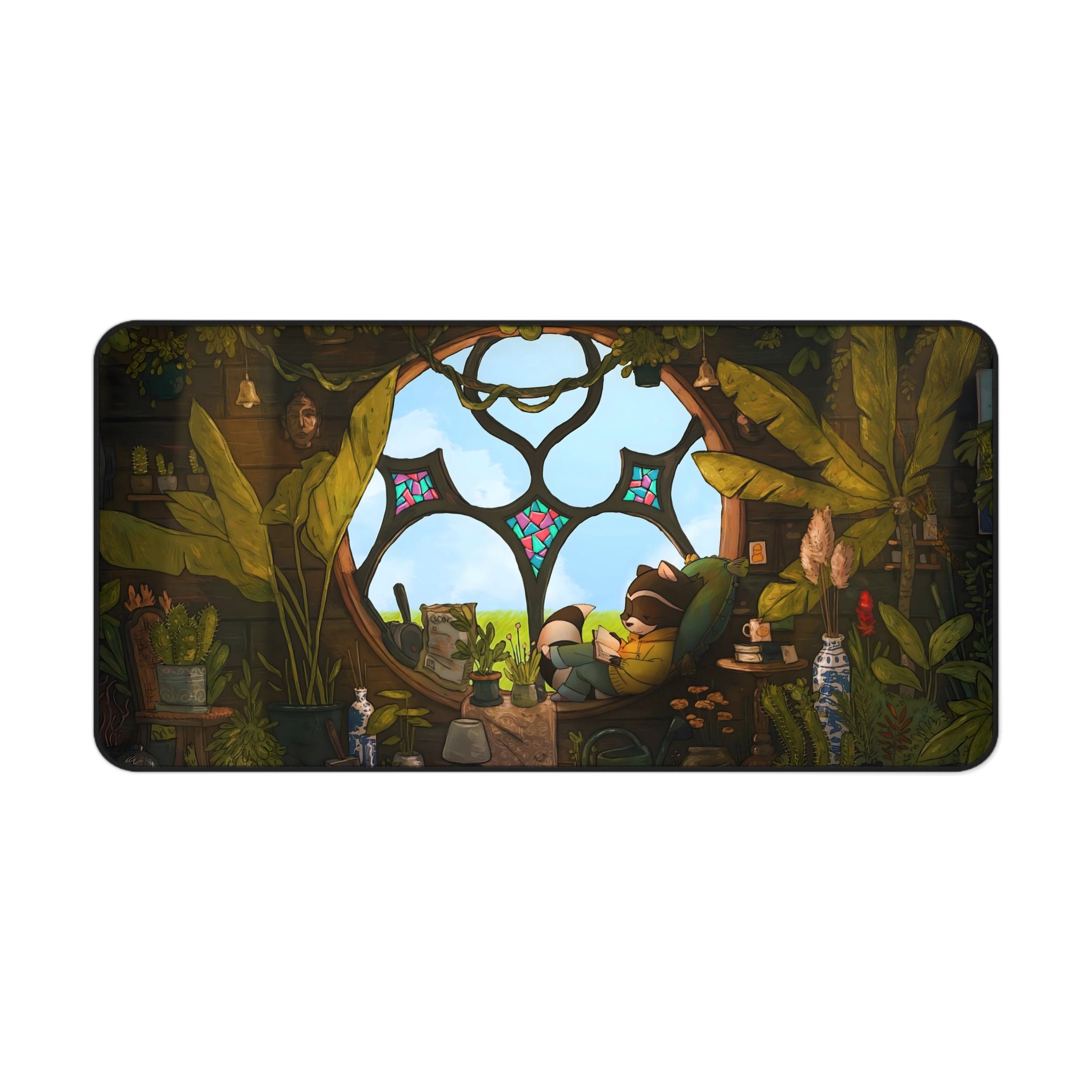 Raccoon Desk Mat | 3 Different Sizes Desk Mat - Etsy