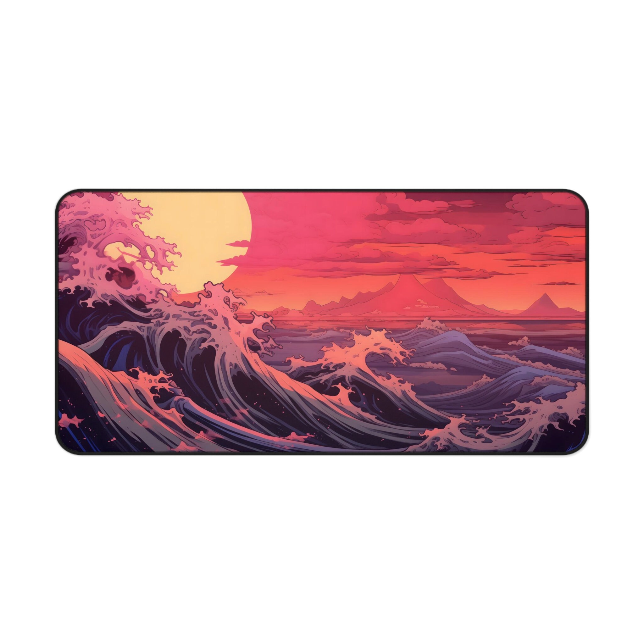 Ocean Wave Sunset Desk Mat 3 Different Desk Mat Sizes - Etsy