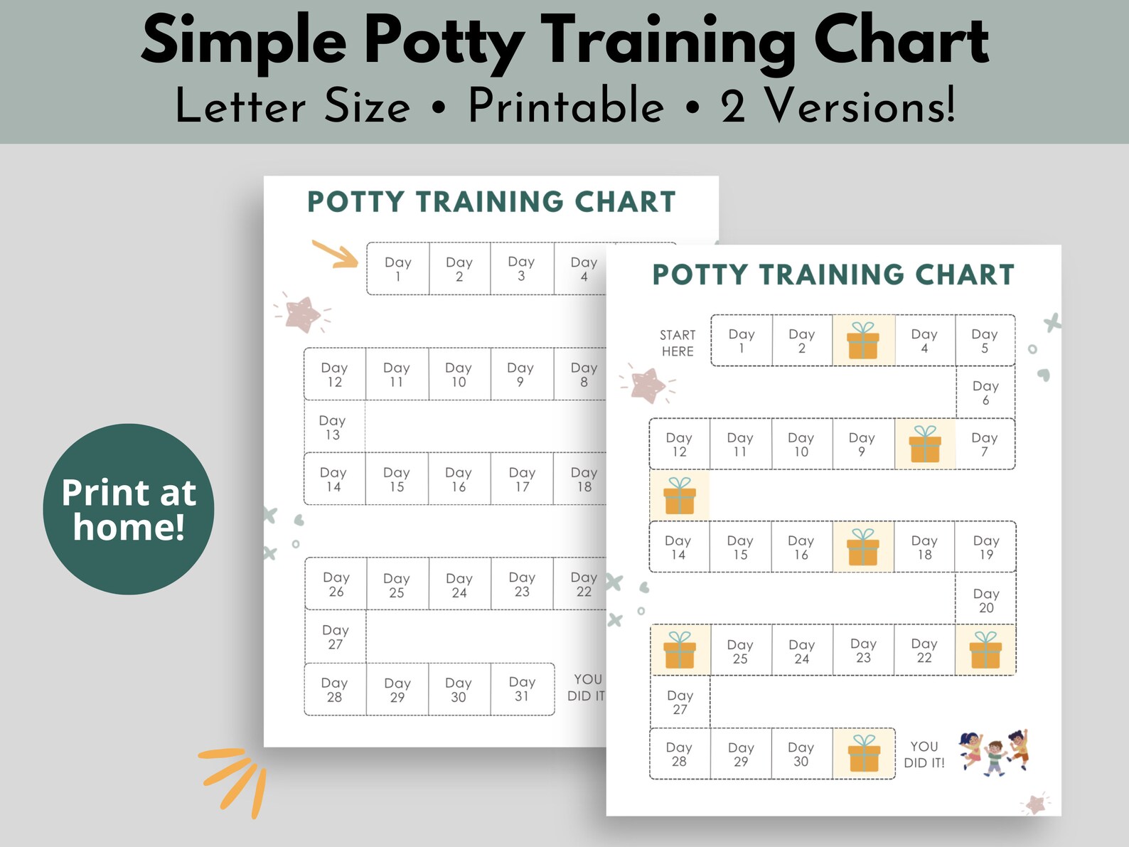 Potty Training Chart Printable Potty Training Chart Toddler Printable ...