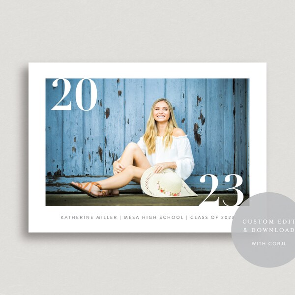 Landscape Graduation Announcement Template - Etsy
