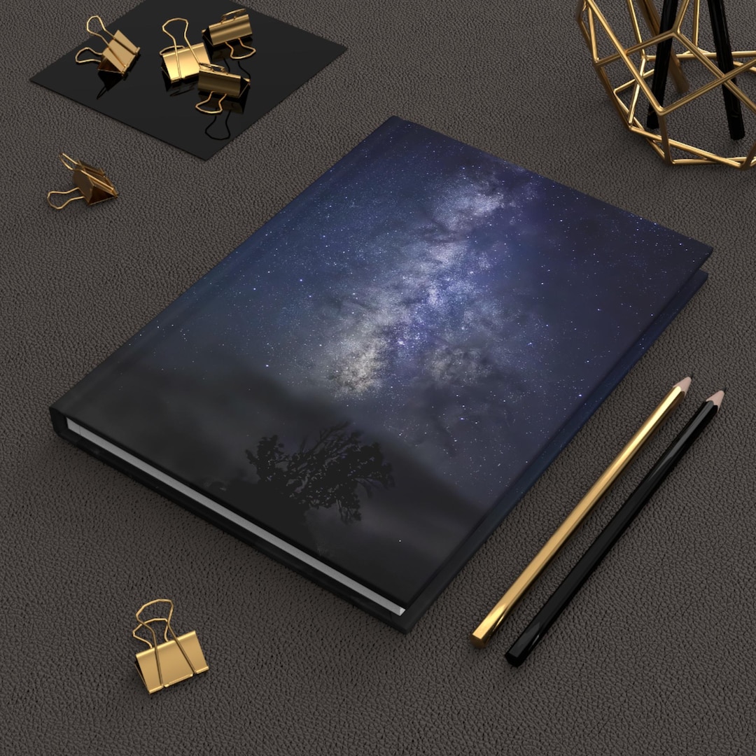 Milky Way Night Sky Hardcover Journal | Astronomy Notebook, Starry ...