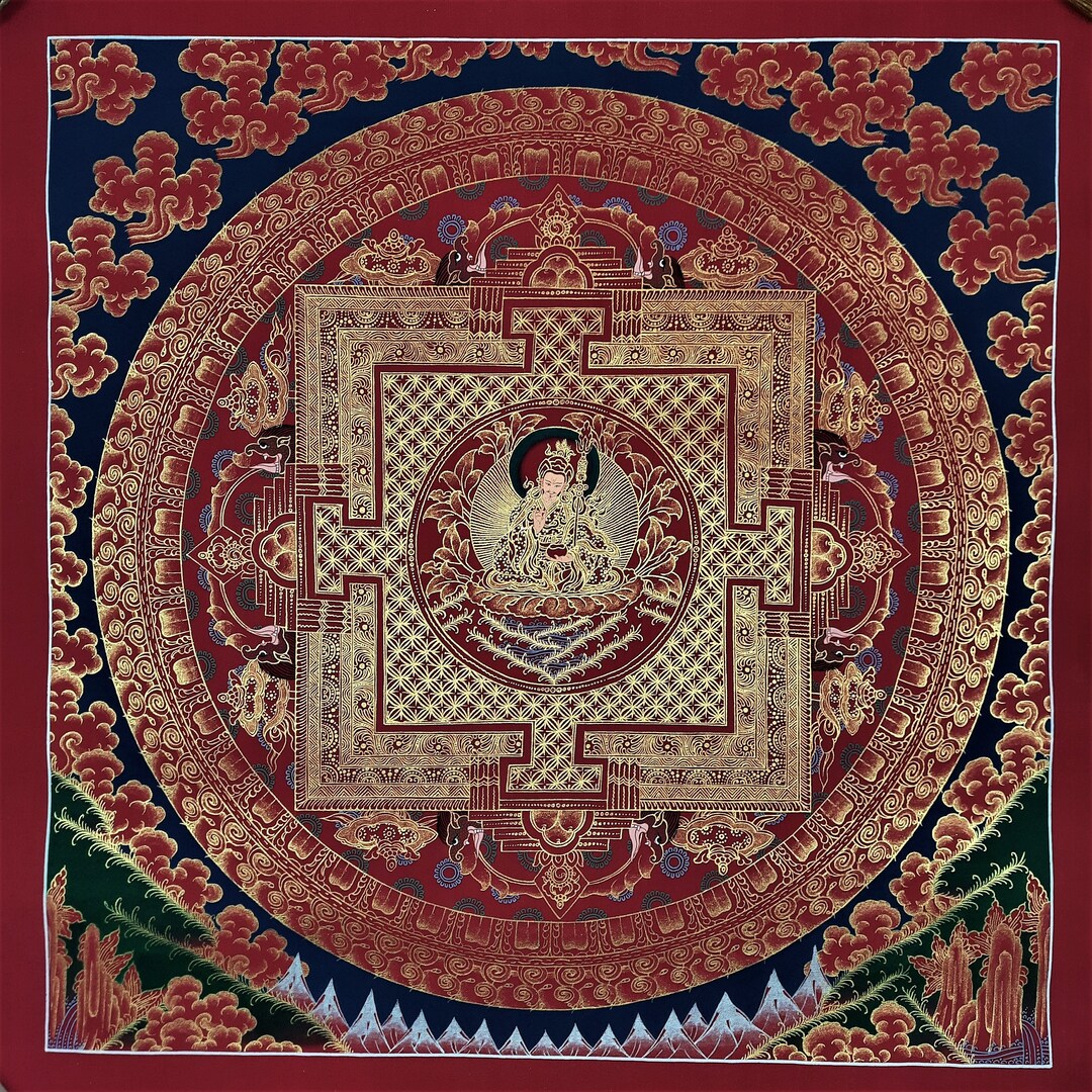 Original Hand-painted Padmasambhava Guru Rinpoche Mandala - Etsy