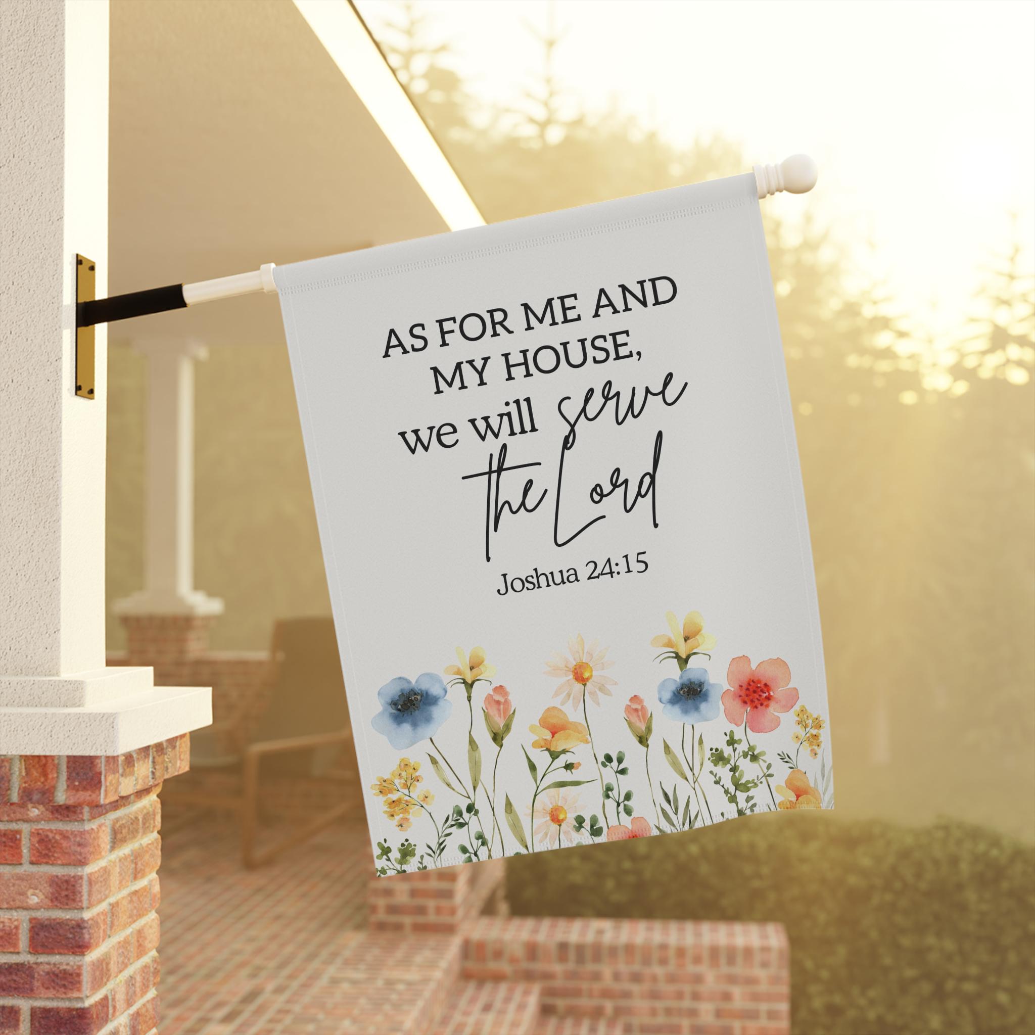 Floral Scripture Garden Flag, Christian Bible Verse Banner - Etsy