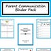 Parent Communication Binder Pack - Aqua - Etsy