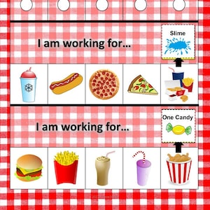 Editable Token Boards - FOOD - Fast Food | Special Education - Etsy
