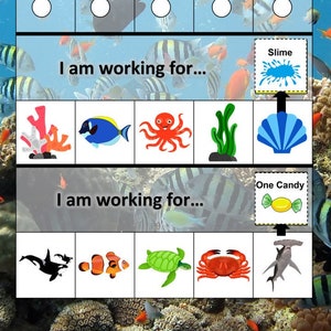 Editable Token Boards - ANIMALS - Ocean Animals | Special Education - Etsy