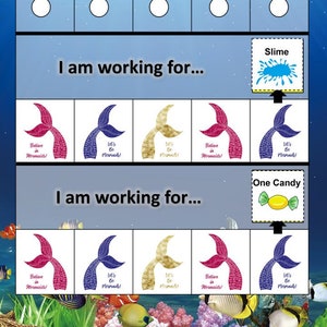 Editable Token Boards - OCEAN - Mermaids | Special Education - Etsy