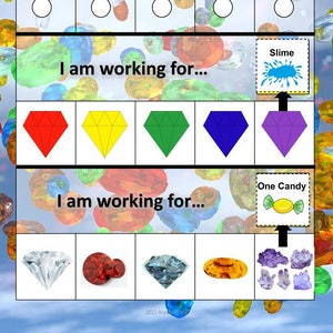 Editable Token Boards - Gemstones | Special Education - Etsy