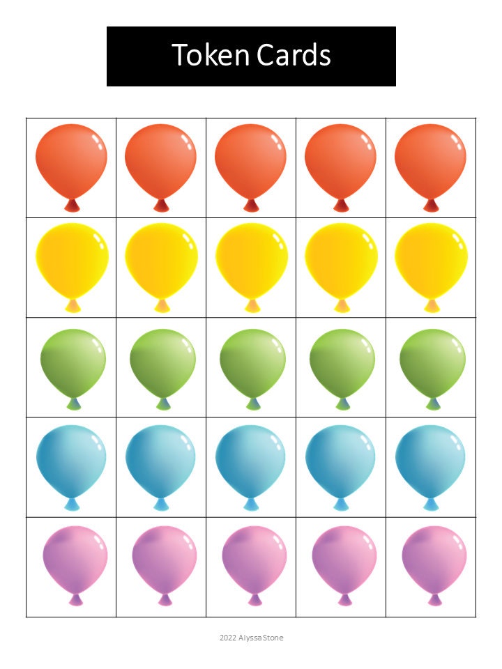 Editable Token Boards - Balloons & Hot Air Balloons | Special Education ...