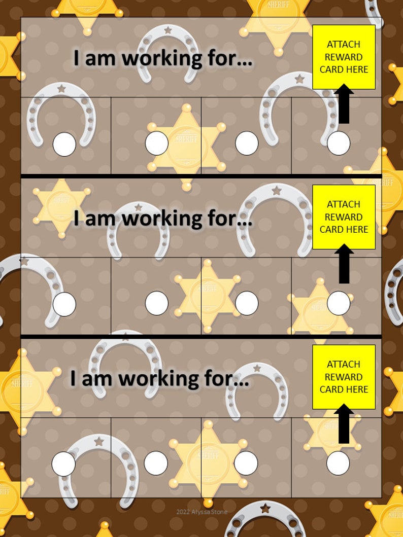 Editable Token Boards - Cowboys | Special Education - Etsy