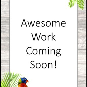 Work Coming Soon Posters - Tropical - Etsy