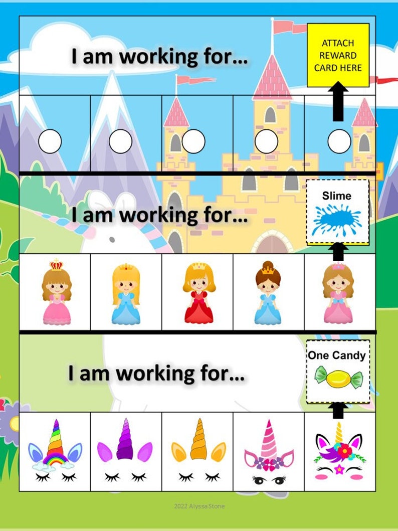 Editable Token Boards - FAIRYTALES - Princesses & Unicorns | Special ...