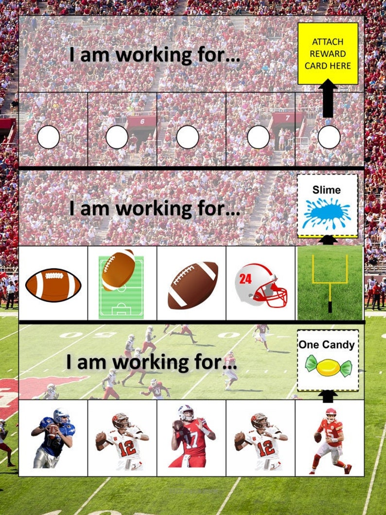 Editable Token Boards - SPORTS - Football | Special Education - Etsy