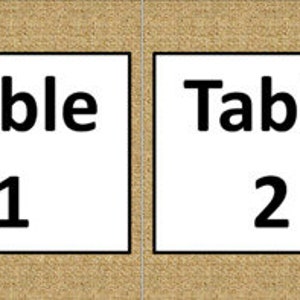 Daily Schedule Cards & Table Numbers Burlap - Etsy