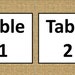 Daily Schedule Cards & Table Numbers Burlap - Etsy