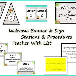 Meet the Teacher Night Pack - Tropical {editable} - Etsy