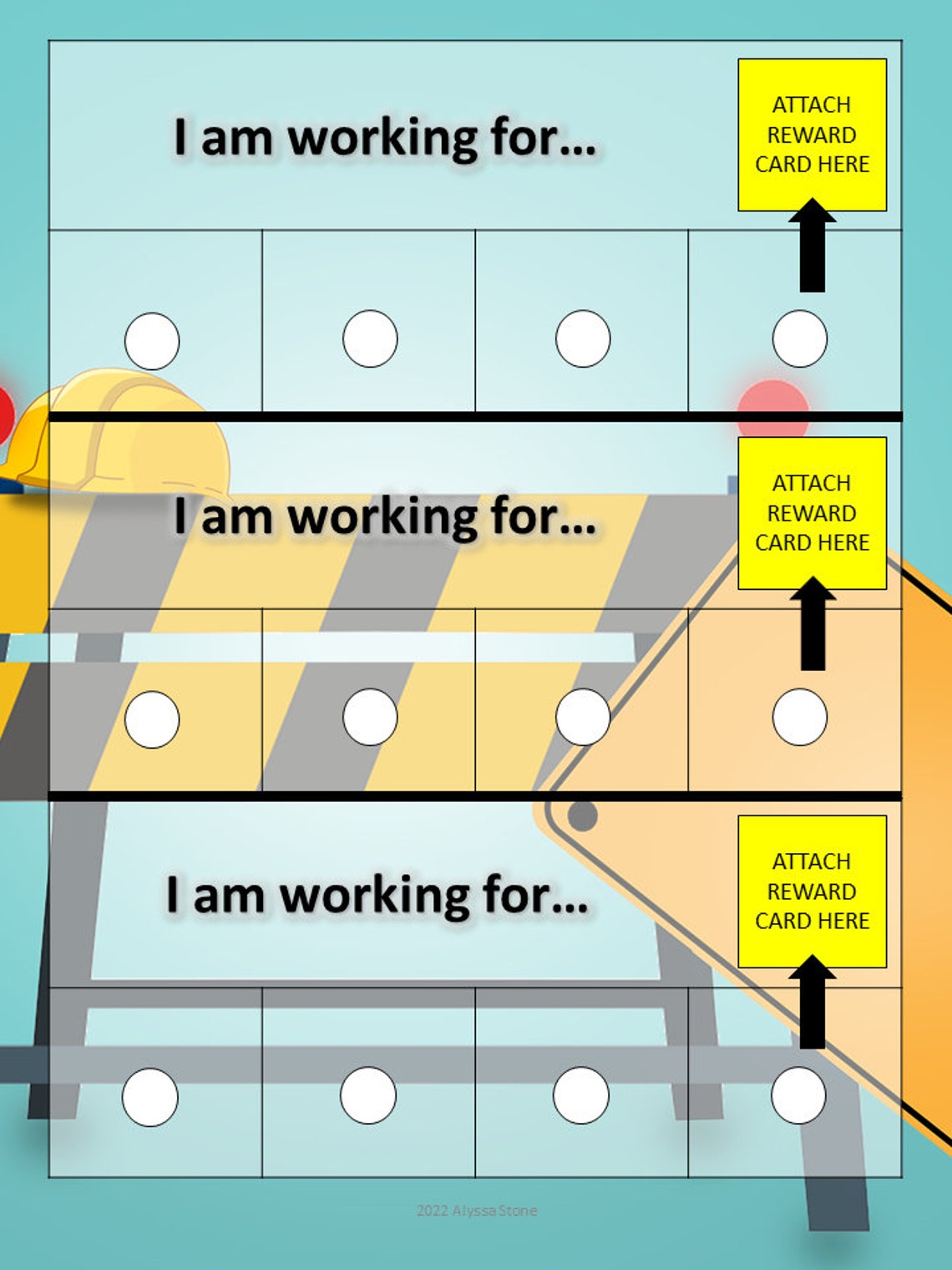 Editable Token Boards - Construction Sites | Special Education - Etsy