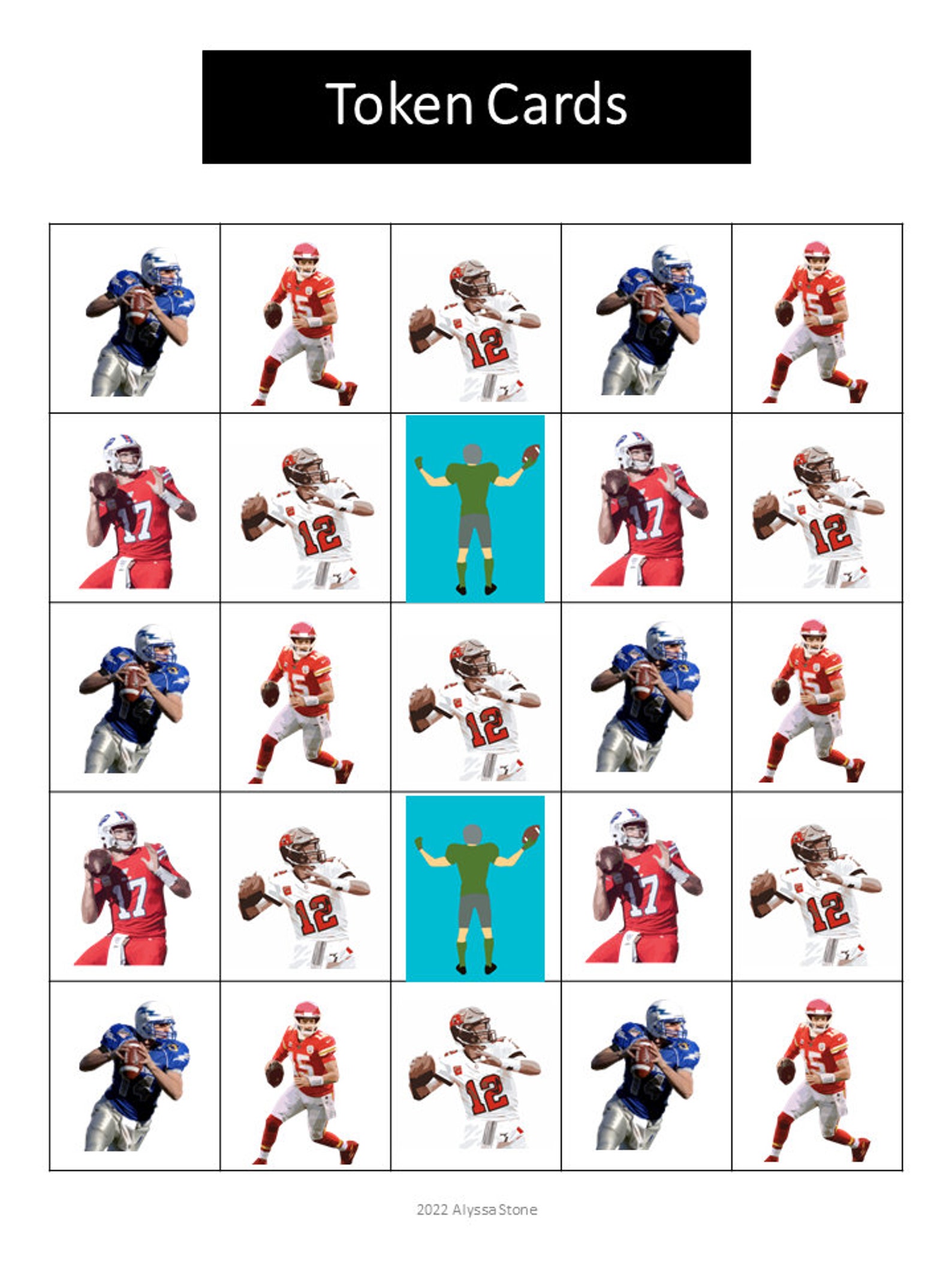 Editable Token Boards - SPORTS - Football | Special Education - Etsy