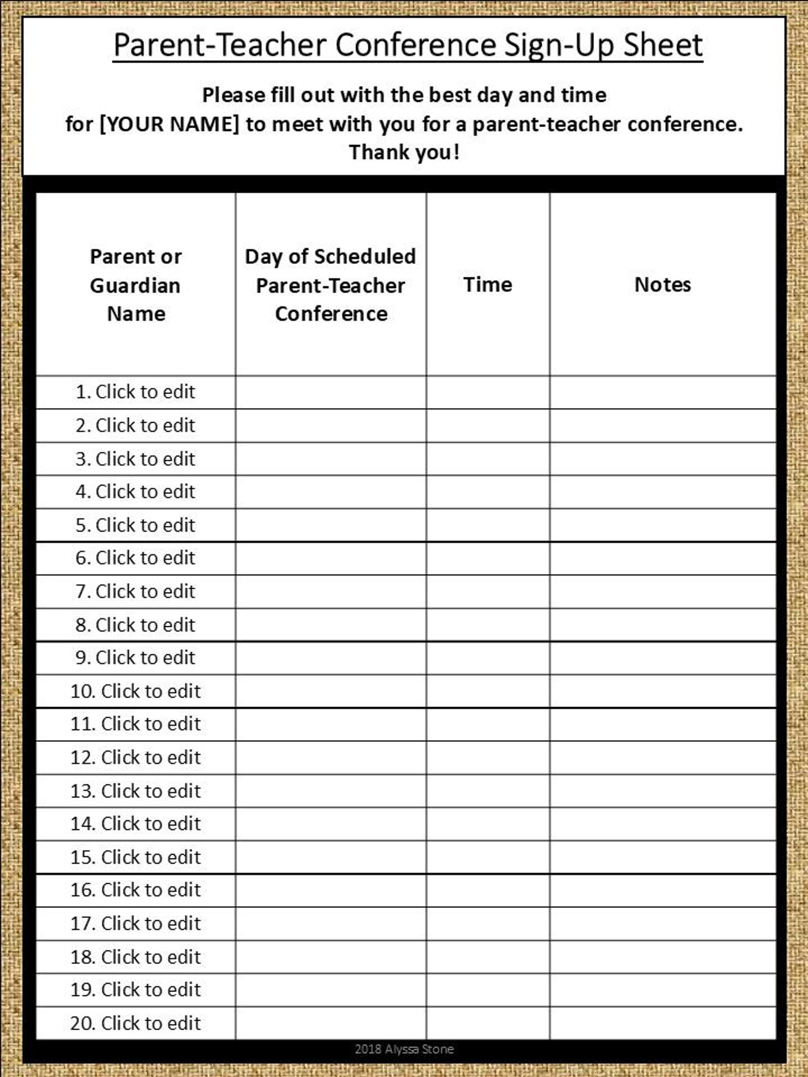 Parent Communication Binder Pack - Burlap - Etsy