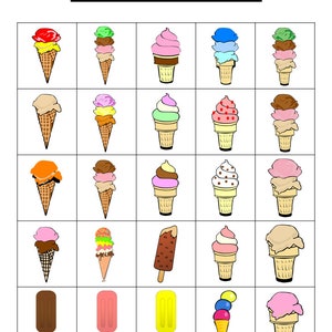 Editable Token Boards - FOOD - Ice Cream | Special Education - Etsy