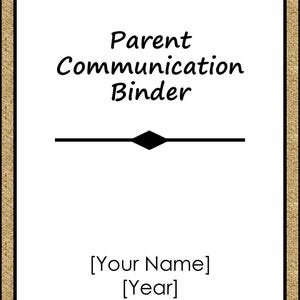 Parent Communication Binder Pack - Burlap - Etsy