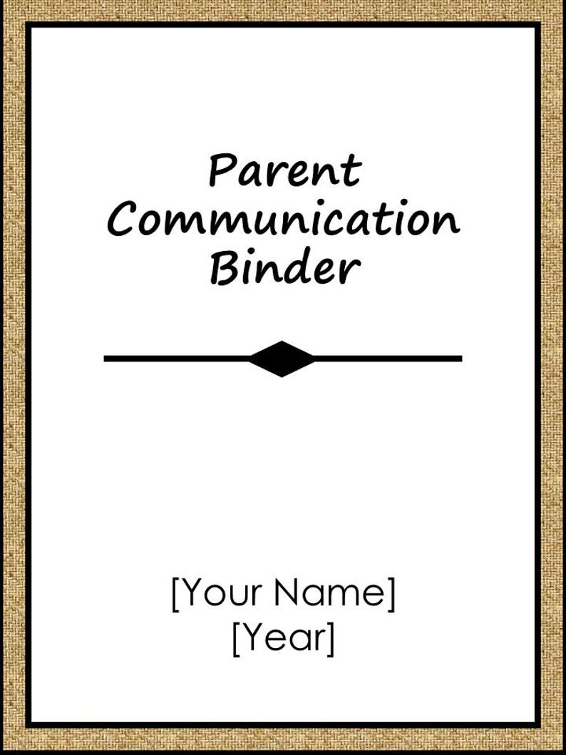 Parent Communication Binder Pack - Burlap - Etsy