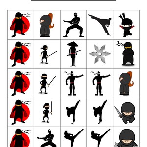 Editable Token Boards - Ninjas | Special Education - Etsy