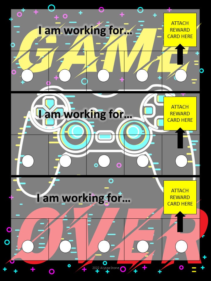 Editable Token Boards - Videogames | Special Education - Etsy