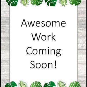 Work Coming Soon Posters - Tropical - Etsy