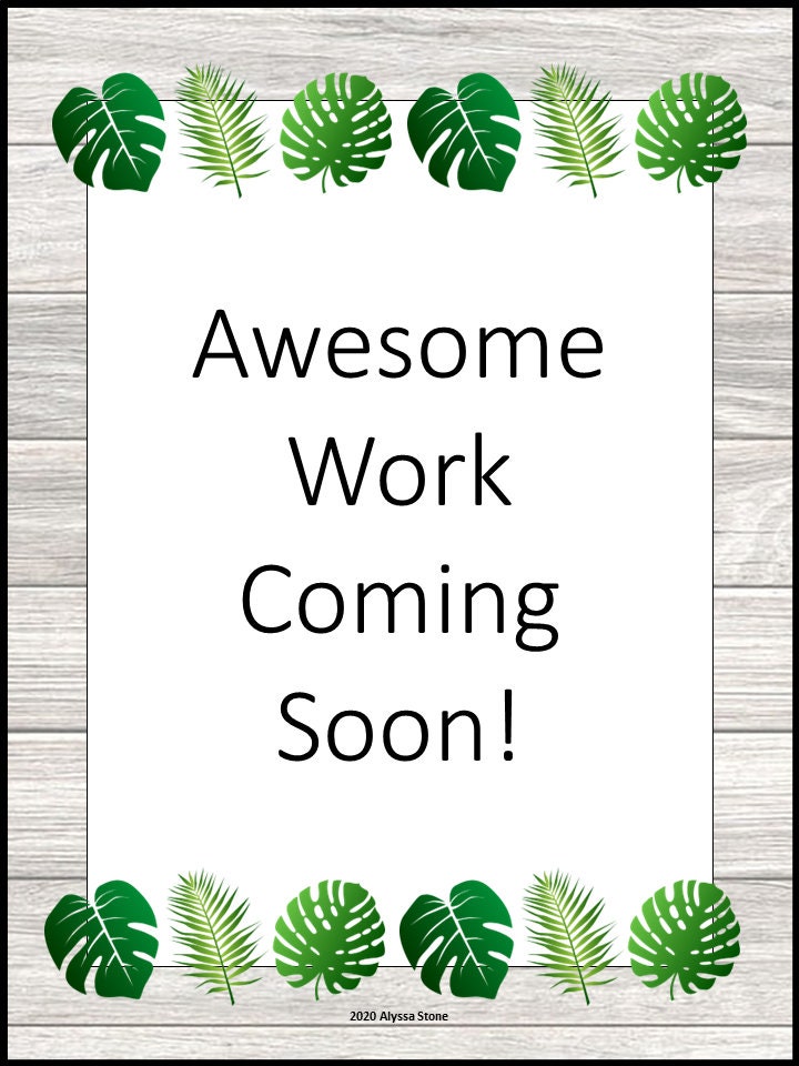 Work Coming Soon Posters Tropical - Etsy