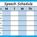 Speech Schedule A-4 POSTER - Aqua - Etsy