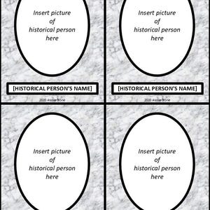 Historical Figures Trading Card Templates - Etsy