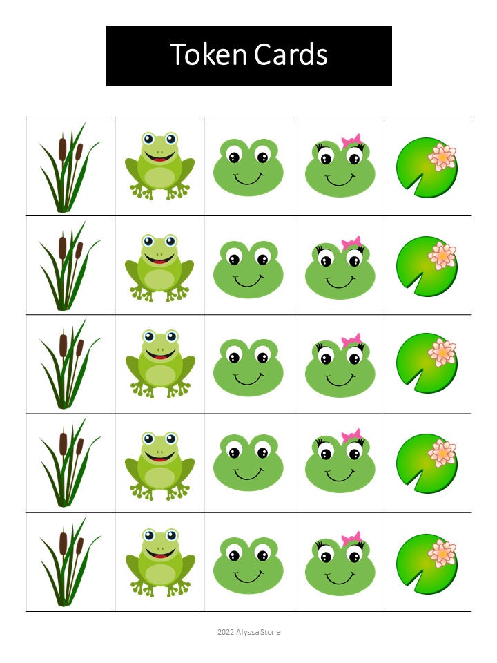 Editable Token Boards - ANIMALS - Frog Pond | Special Education - Etsy