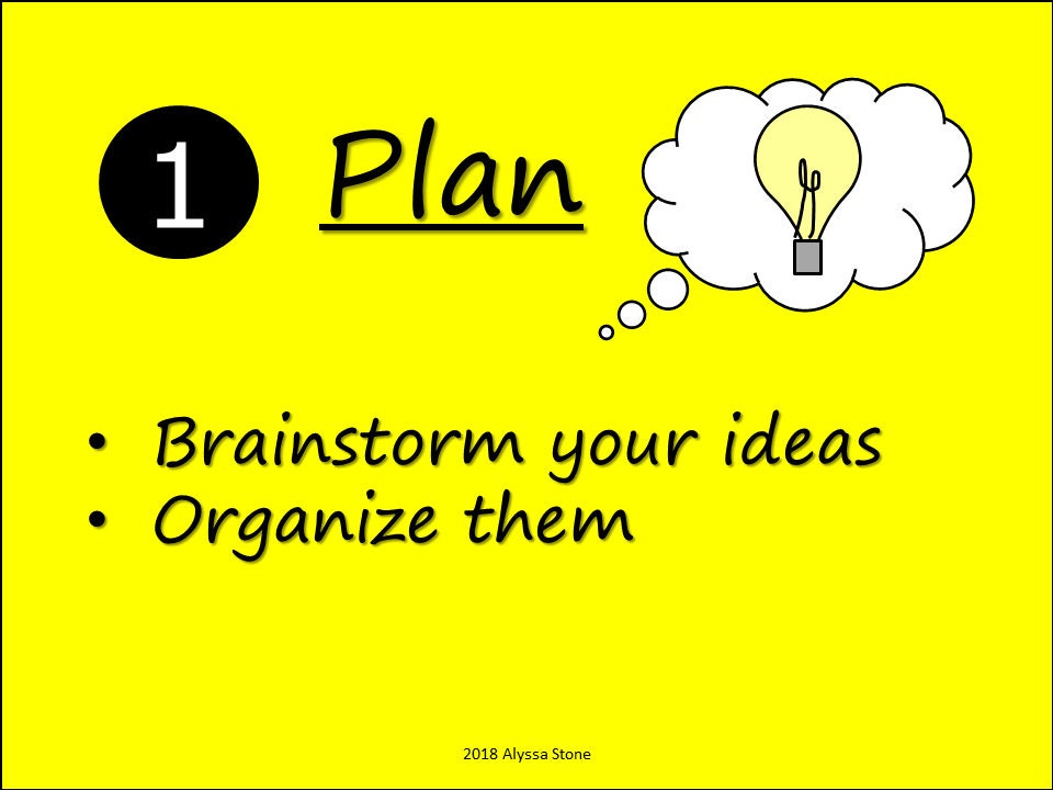 Writing Process Pencil Clip Chart (instant Download) - Etsy