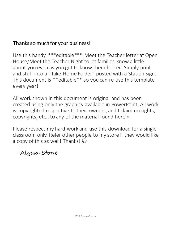 Editable Meet the Teacher Letter - Cacti & Succulents - Etsy