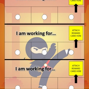 Editable Token Boards - Ninjas | Special Education - Etsy
