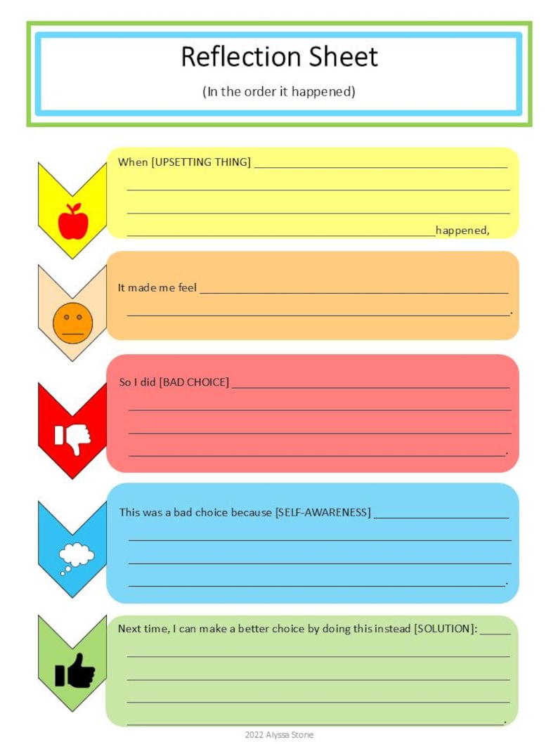 Student Behavior Reflection Sheets - With Behavior Documentation & PM ...