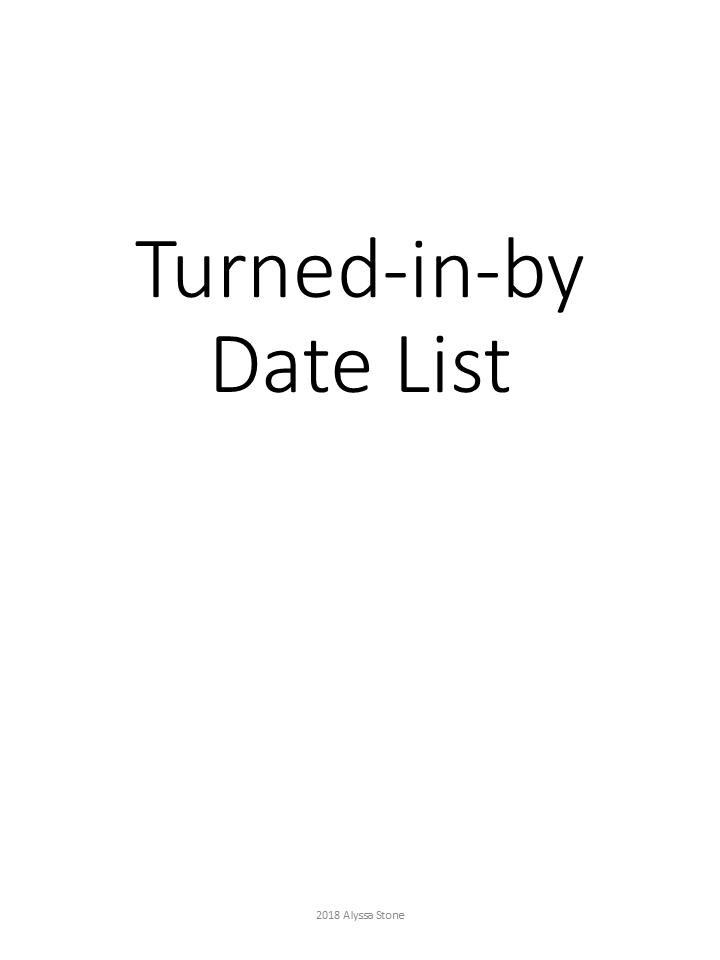 Missing/late Work Tracker With Excuse Slips - Burlap - Etsy