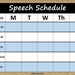 Speech Schedule A-4 POSTER - Burlap - Etsy
