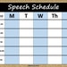 Speech Schedule A-4 POSTER - Burlap - Etsy