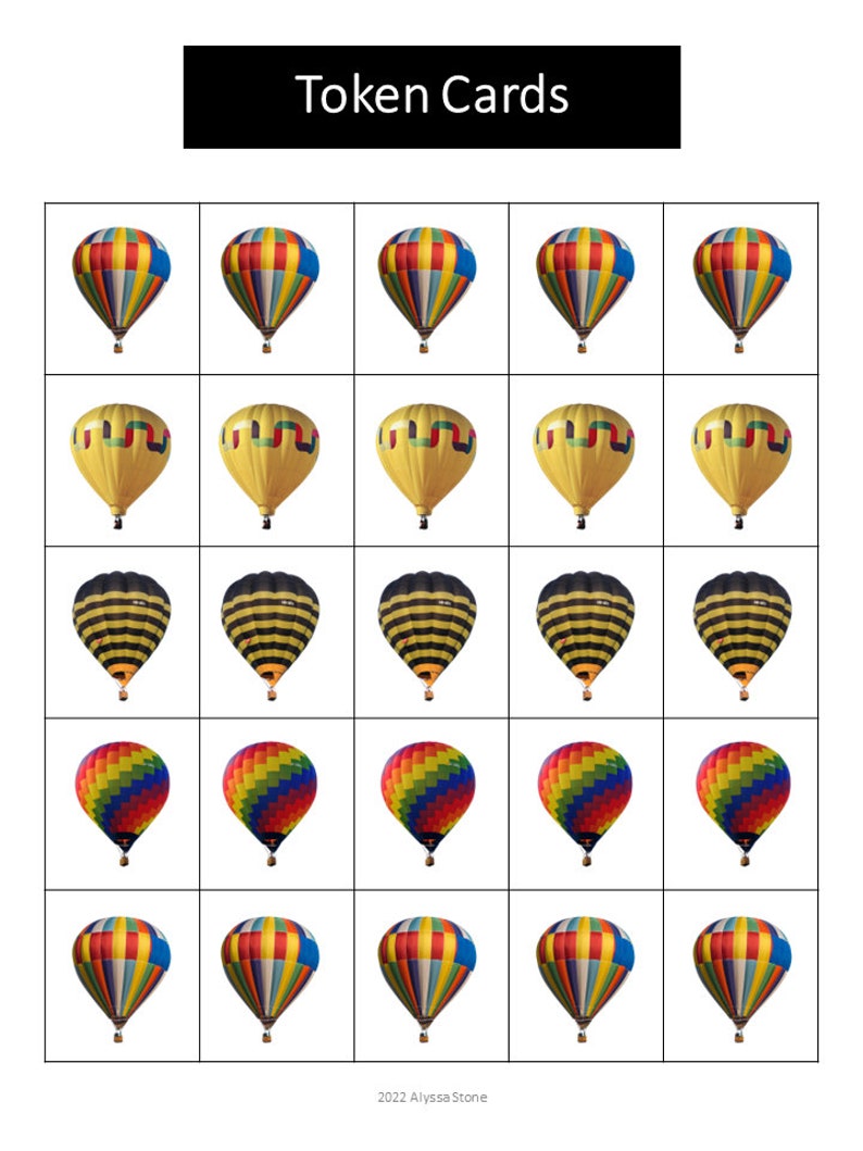 Editable Token Boards - Balloons & Hot Air Balloons | Special Education ...