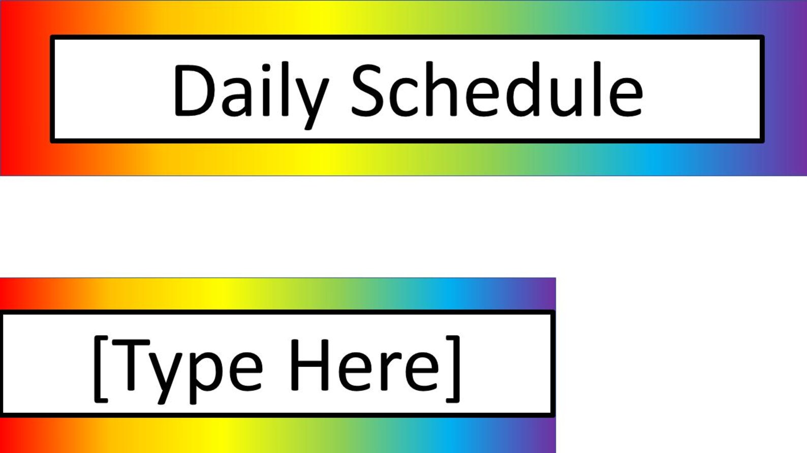 Daily Schedule Cards & Table Numbers - Rainbow - Etsy