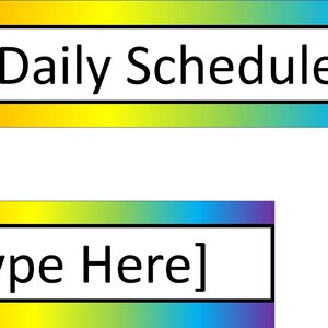 Daily Schedule Cards & Table Numbers - Rainbow - Etsy