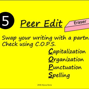 Writing Process Pencil Clip Chart (instant Download) - Etsy