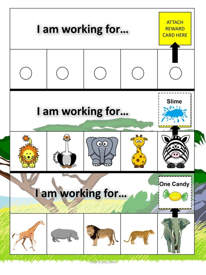 Editable Token Boards - ANIMALS - Savannah Animals | Special Education ...