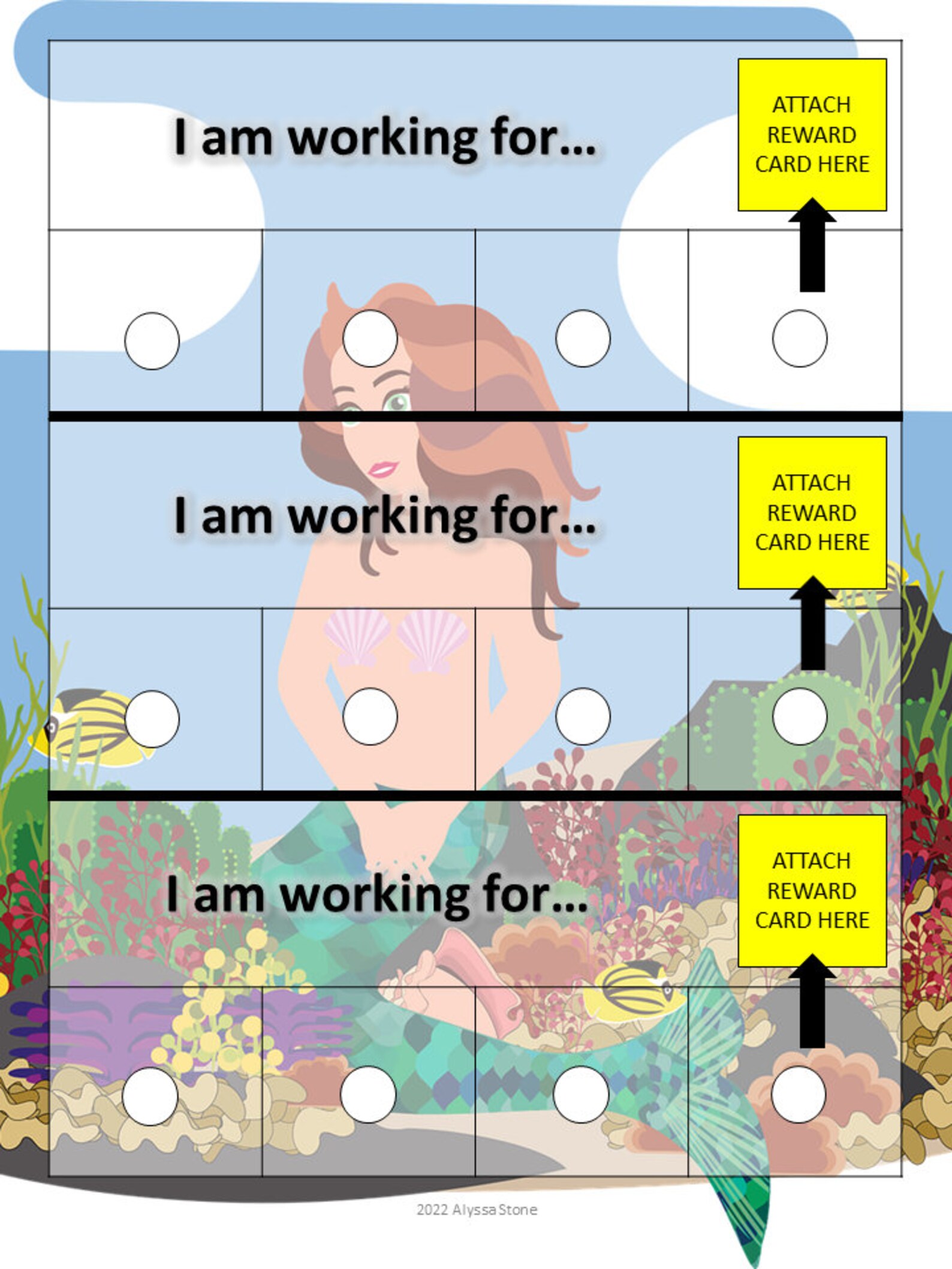 Editable Token Boards - FAIRYTALES - Mermaids 2 | Special Education - Etsy